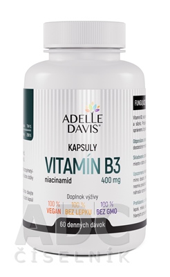 Adelle Davis VITAMÍN B3, niacínamid 400 mg - ADC.sk