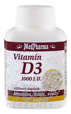 MedPharma Vitamín D3 1000 I.U. - ADC.sk