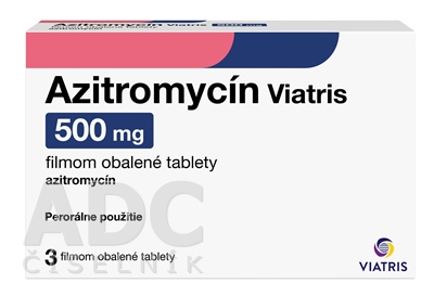 Prerušenie dodávok: Azitromycín Viatris 500 mg tbl flm (blis.PVC/PVDC ...