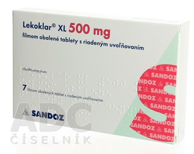 Lekoklar XL 500 mg tablety s riadeným uvoľňovaním - ADC.sk