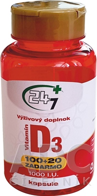 24/7 Plus Vitamín D3, 1000 I.U. - ADC.sk