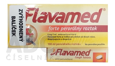Flavamed forte roztok + Cough Tablets (balíček) - ADC.sk