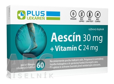 PLUS LEKÁREŇ Aescín 30 mg + Vitamín C 24 mg - ADC.sk