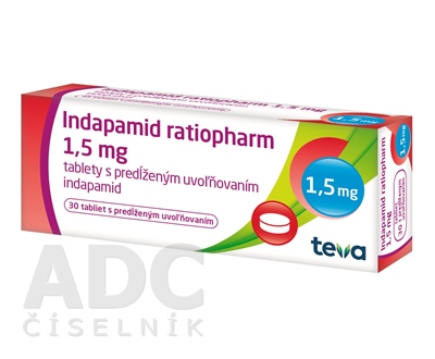 Indapamid ratiopharm 1,5 mg - ADC.sk