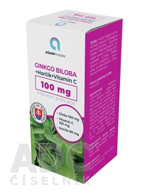 ADAMPharm GINKGO BILOBA+Horčík+Vitamín C - ADC.sk
