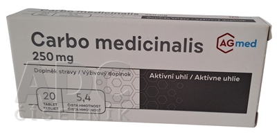 AGmed Carbo medicinalis 250 mg - ADC.sk