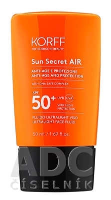 KORFF SUN SECRET Ultraľahký PLEŤOVÝ FLUID SPF 50+ - ADC.sk