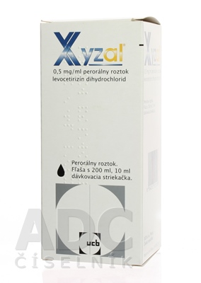 XYZAL 5 mg/10 ml perorálny roztok - ADC.sk