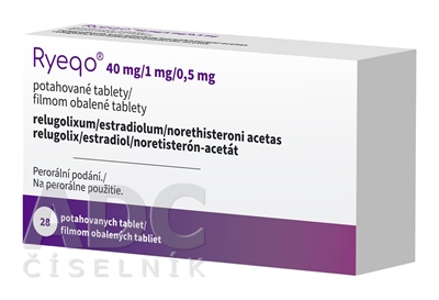 Ryeqo 40 mg/1 mg/0,5 mg filmom obalené tablety - ADC.sk