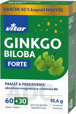 Zaradenie VITAR GINKGO BILOBA FORTE do ADC Klasifikácie - ADC.sk