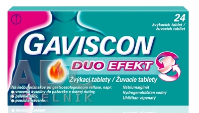 SPC GAVISCON DUO EFEKT žuvacie tablety - ADC.sk